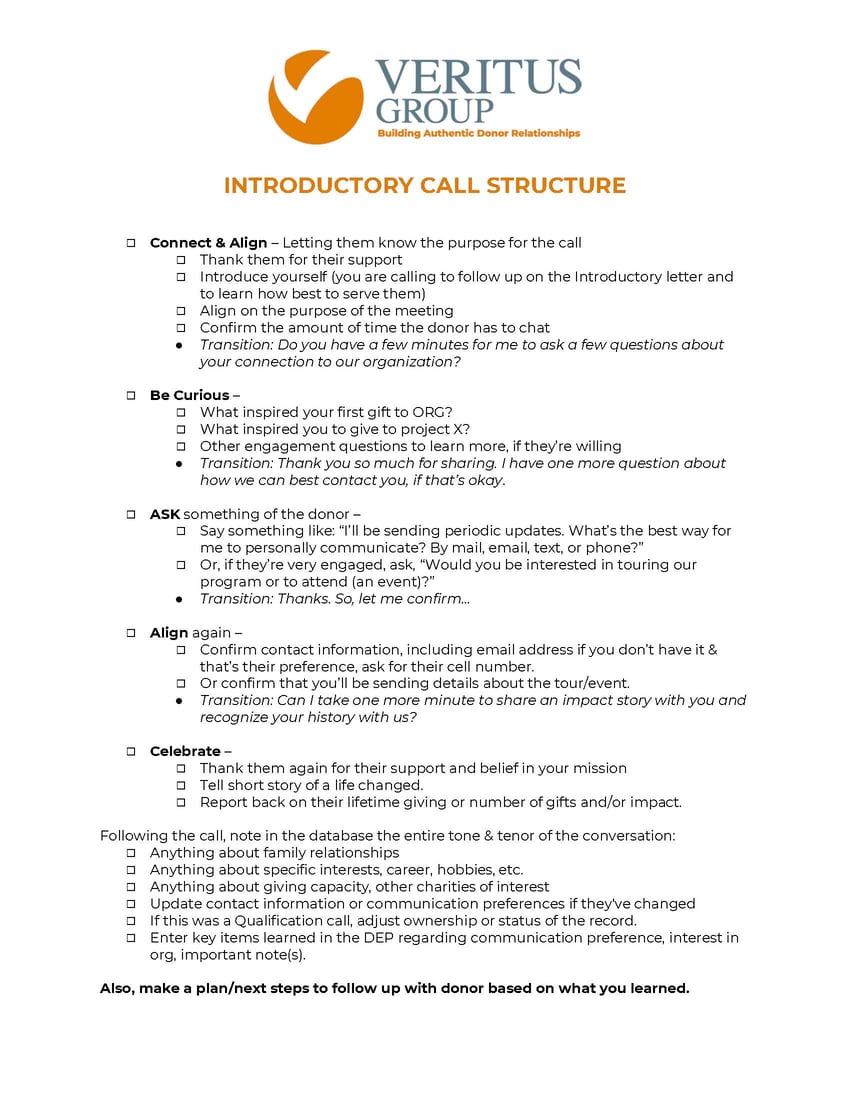 Get Your Donor Calling Muscles with this Checklist